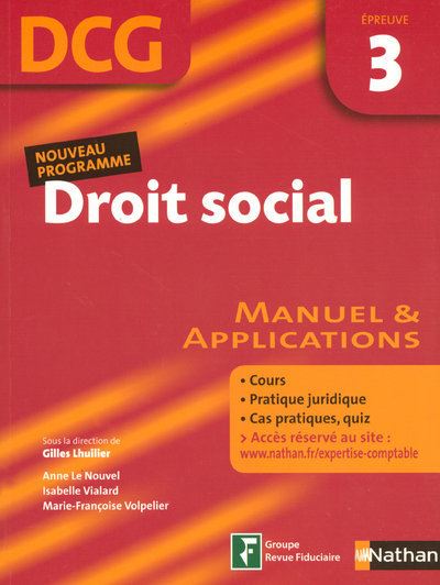 Droit social epreuve 3 - dcg - eleve - 2007 Manuel et applications ...