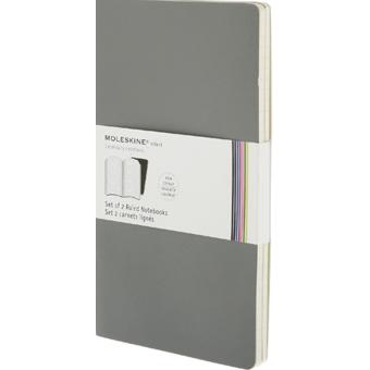 Carnet volant ligne grand format set 2 couv. souple gris - Carnets et ...