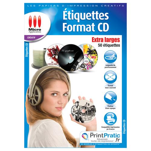 Micro Application étiquettes CD XXL - Papier d'impression - Achat ...
