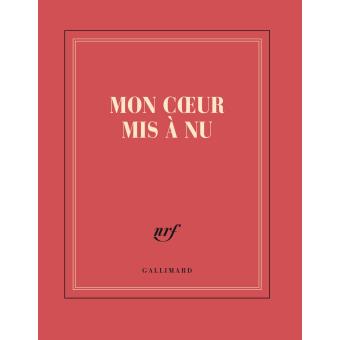 Carnet carré rouge ligné "Mon coeur mis à nu" (papeterie) - Carnets et ...