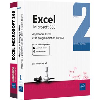 Excel Microsoft 365 - Coffret de 2 livres : Apprendre Excel et la ...