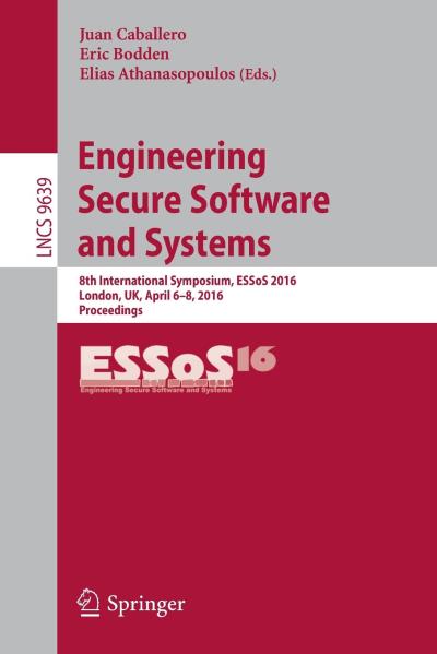 Engineering secure software and systems - Poche - Collectif - Achat ...