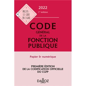 Code général de la fonction publique 2022 - Annoté et commenté - relié - Fabienne Lambolez ...