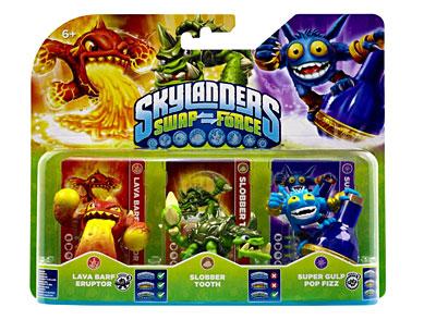 Skylanders Swap Force Triple Pack Slobber Tooth + Lava Barf Eruptor ...