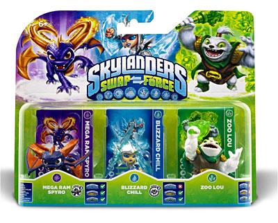 Skylanders Swap Force Triple Pack Zoo Lou + Mega Ram Spyro + Blizzard ...