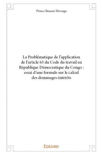 La problématique de l’application de l’article 63 du code du travail en république démocratique ...