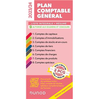 Plan comptable général 2023/24 - Edition augmentée Liste intégrale des ...