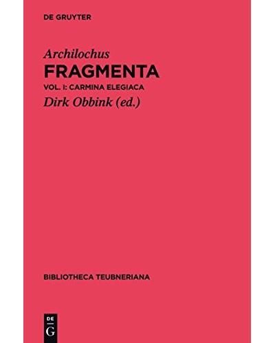 Archilochus, fragmenta 1 Carmina elegiaca - relié - Archilochus - Achat ...