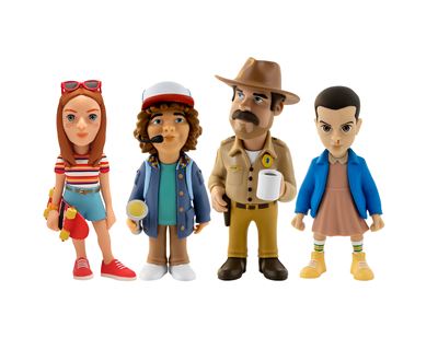 Pack 4 figurines Minix Stranger Things TV Series : Eleven, Dustin ...
