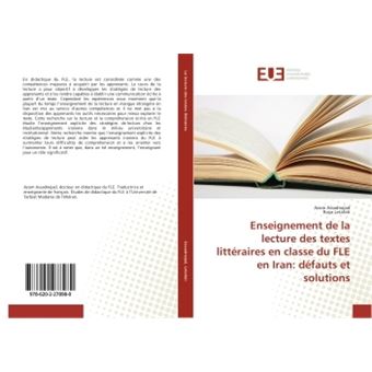 Enseignement De La Lecture Des Textes Littéraires En Classe Du Fle En