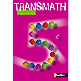 Transmath 5e 2006 Livre de l'élève - Edition 2006 - broché - Joël ...