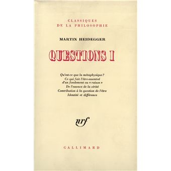 Questions Tome 1 - Martin Heidegger - Achat Livre | fnac