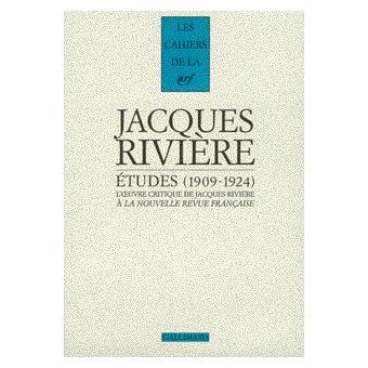 Études (1909-1924) - broché - Jacques Rivière, Alix Tubman-Mary, Alain ...