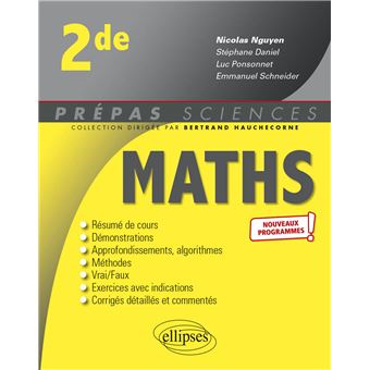 Mathématiques - Seconde - 2e édition - broché - Nicolas Nguyen ...