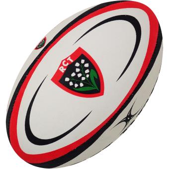 Ballon de rugby Gilbert Replica Toulon Taille 5 Blanc, Noir et Rouge ...