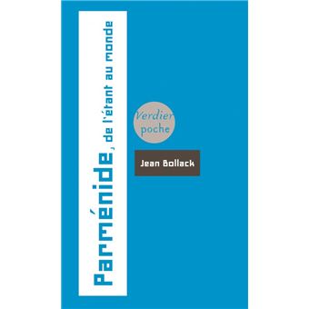 Parménide De l'étant au monde Tome 0000 - Poche - Jean Bollack - Achat ...