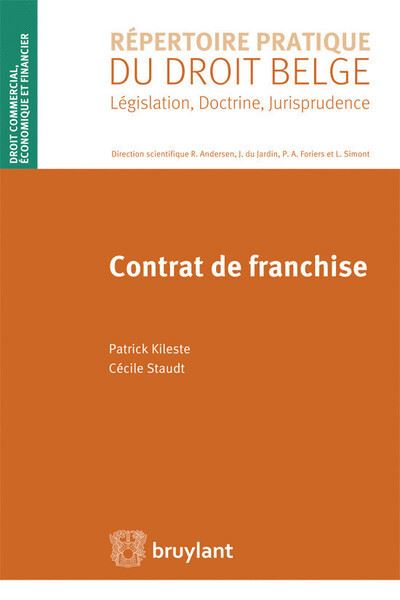 Contrat de franchise - broché - Patrick Kileste, Cécile Staudt - Achat ...