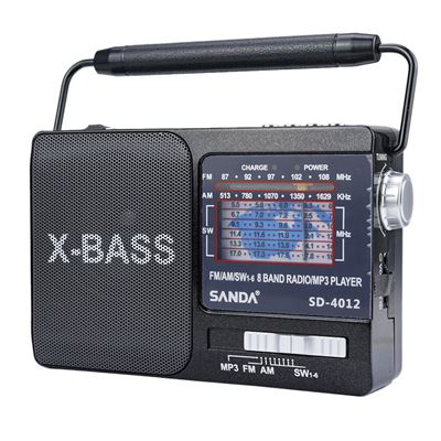 Rádio FM / AM X-Bass Sanda Sd-4012 - Preto - Rádio - Compra na Fnac.pt