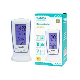 Despertador Eletrónico Digital SANDA SD-4089 - Branco - Despertador Digital - Compra na Fnac.pt