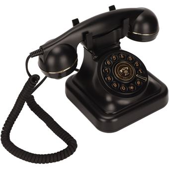 Telefone Fixo Vintage Orysin | Botão de Disco Retro dos Anos 60 ...