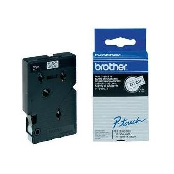 Etiquetadora Brother Gloss Laminated Labelling Tape - 12mm - Black ...