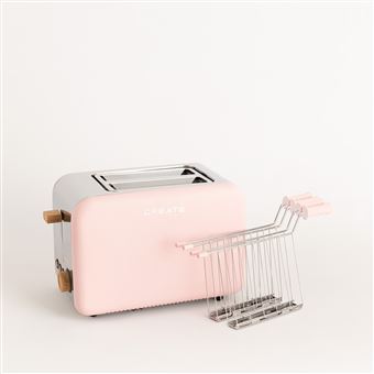 Pack CREATE Torradeira + 2 Grid Tongs para fazer Sanduíches | Rosa ...