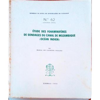 Études des foraminifères de sondages du canal de mozambique. (océan ...