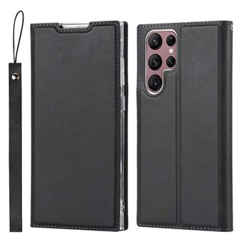 Capa PU textura da panturrilha - magnético com suporte de pontapé ...