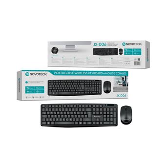 Pack Wireless Teclado + Rato NOVOTECK JX-006 - Teclado - Compra na Fnac.pt