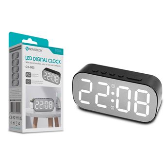 Relógio Digital LED NOVOTECK CK-003 | Alarme e Brilho Ajustável | Design Moderno | Interface de ...