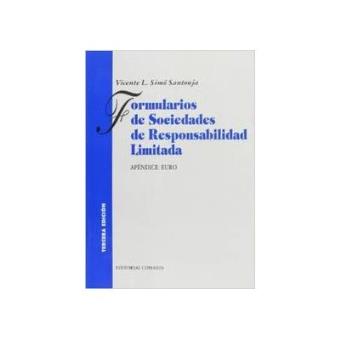 Formularios de sociedades de responsabilidad limitada Vicente Luis Simó Santonja - Cartonado ...