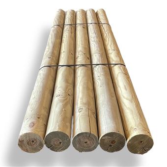 Pacote de 5 Postes Maderterraneo | Redondos | Pinho Tratado e Calibrado ...