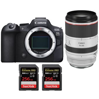 Canon EOS R6 Mark II ( R6II ) + RF 70-200mm f/2.8 L IS USM + 2 SanDisk ...