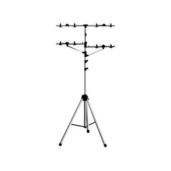 HQ Power Double lighting stand tripé universal 3 perna(s) Preto - Inox ...