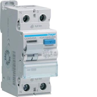 Interruptor Diferencial HAGER 1P+N 40A 30 mA tipo HI 2M CDH540A - Equipamentos elétricos ...