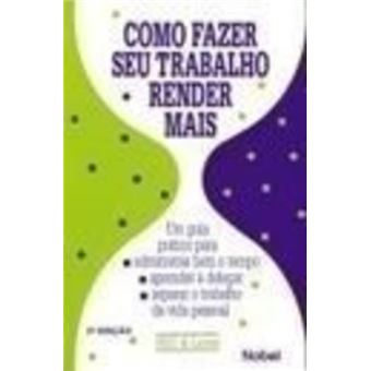 Como Fazer Seu Trabalho Render Mais Andrew Pates - Cartonado - Andrew ...