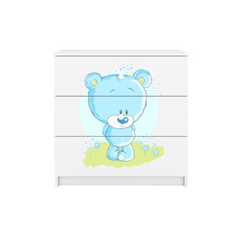 Cómoda Kocot Kids BabyDreams Blue Teddybear White - Mobiliário para ...