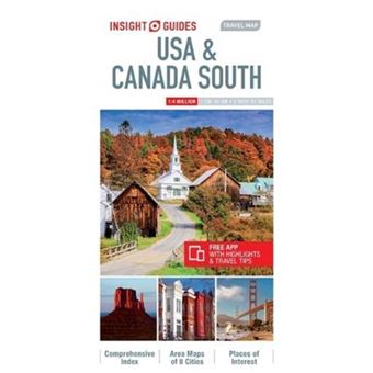 Insight Guides Travel Map Usa Canada South Insight Maps Insight Travel ...