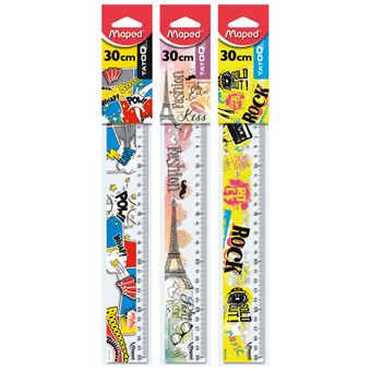 Régua Maped RIGHELLO TATOO 30CM | Transparente - Réguas - esquadros e ...