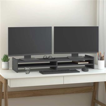 Suporte para monitor vidaXL | 100x27x15 cm | madeira de pinho maciça ...