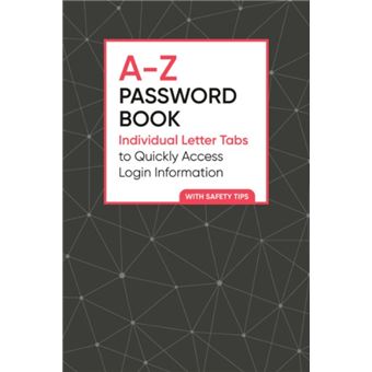 A-Z Password Book Individual Letter Tabs to Quickly Access Login ...