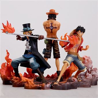 Figuras DreamWorks | One Piece | 3 Peças | Luffy Ace Sabo 14-17 cm ...