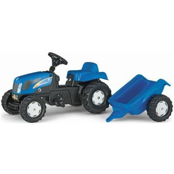 Trator de Brincar com Atrelado Rollytoys NewHolland TVT190 - Veículos ...
