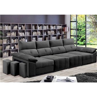 Sofá-cama de 2 Lugares com Dupla Chaise Longue à Esquerda Webmóveis ...