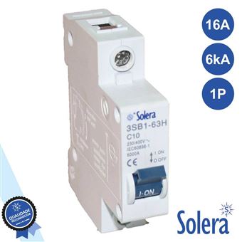 Interruptor Automático Solera Disjuntor 1P 16A 6Ka 240/415V ...