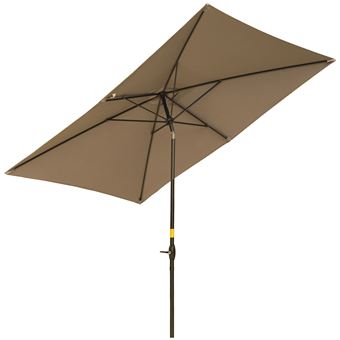 Chapéu de Sol de Jardim Outsunny | 200x300x248 cm | Proteção UV50 ...