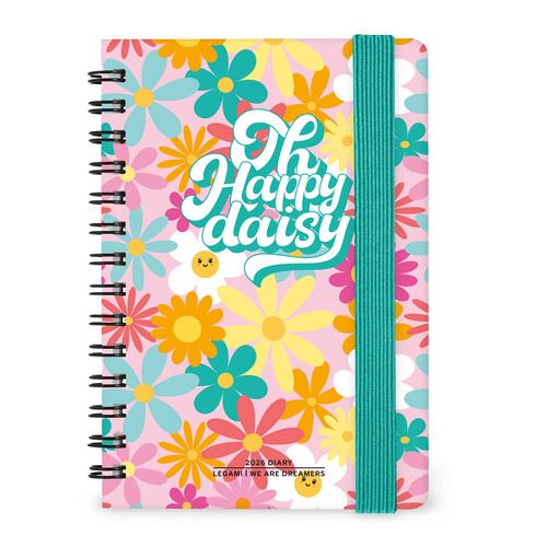 Agenda Semanal 12 Meses 2026 Legami Espiral Pequena Daisy: The Happy ...