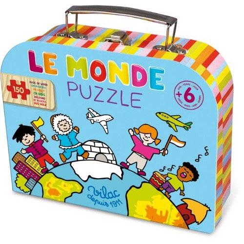 Mala Puzzle Mapa Mundo em Madeira (150 Peças) - 100-300 Peças - Compra ...