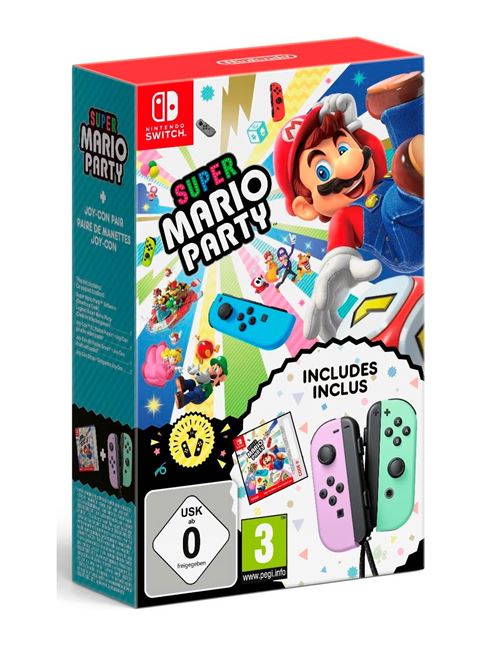 Joy-Con Verde e Roxo + Super Mario Party - CIAB - Acessórios Nintendo ...