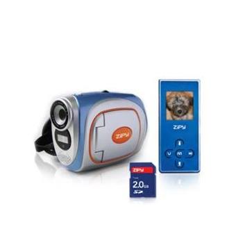 Zipy Pack Junior Azul MP4 + Câmara de Vídeo + SD 2GB - MP3 Áudio/Vídeo ...